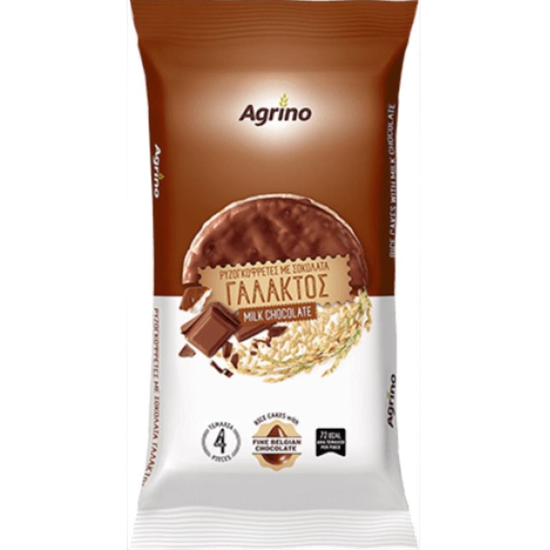 AGRINO, Rice Cakes coated in Belgium Milk Chocolate, 60g (Best before ...